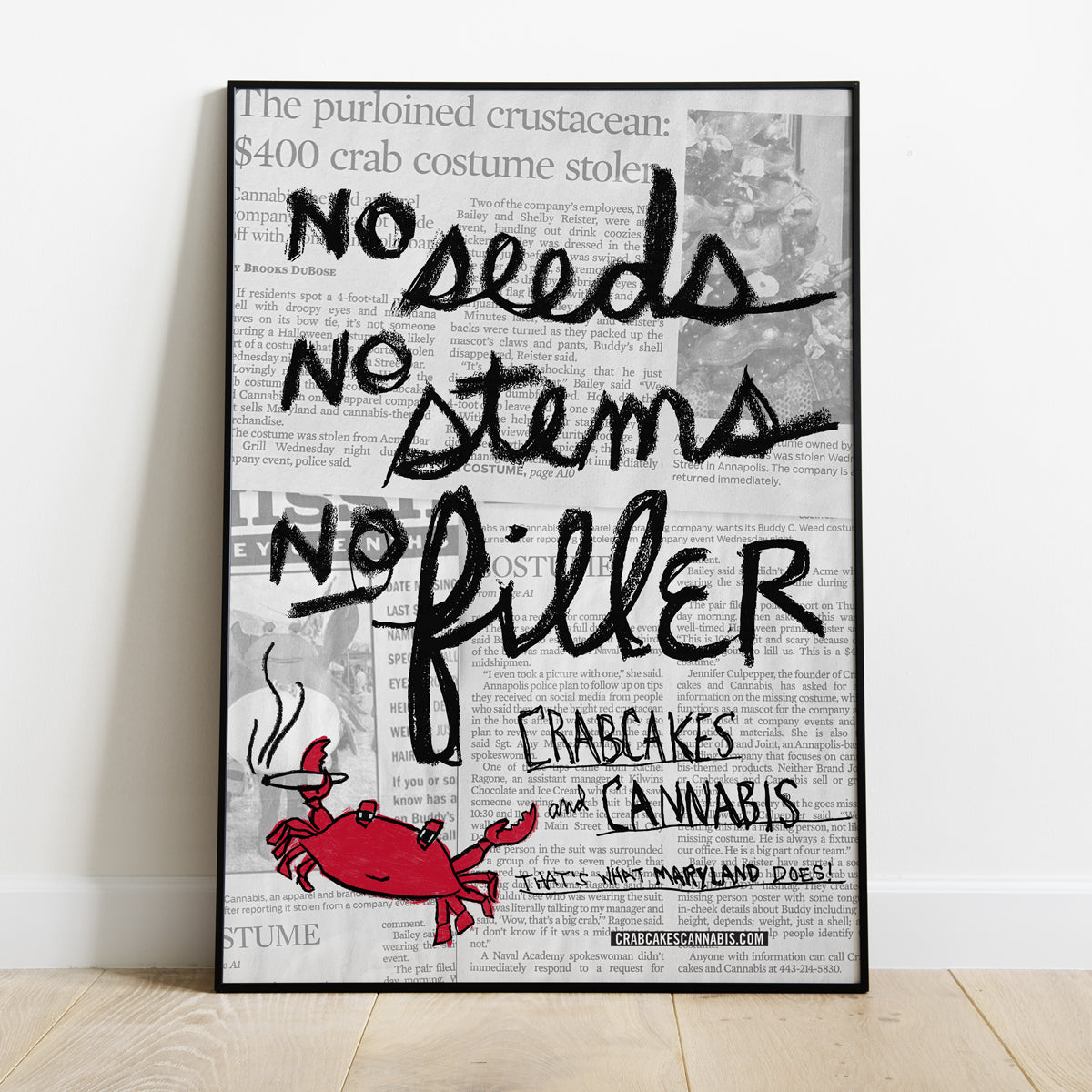 "No Filler" Poster – Crabcakes & Cannabis Wholesale